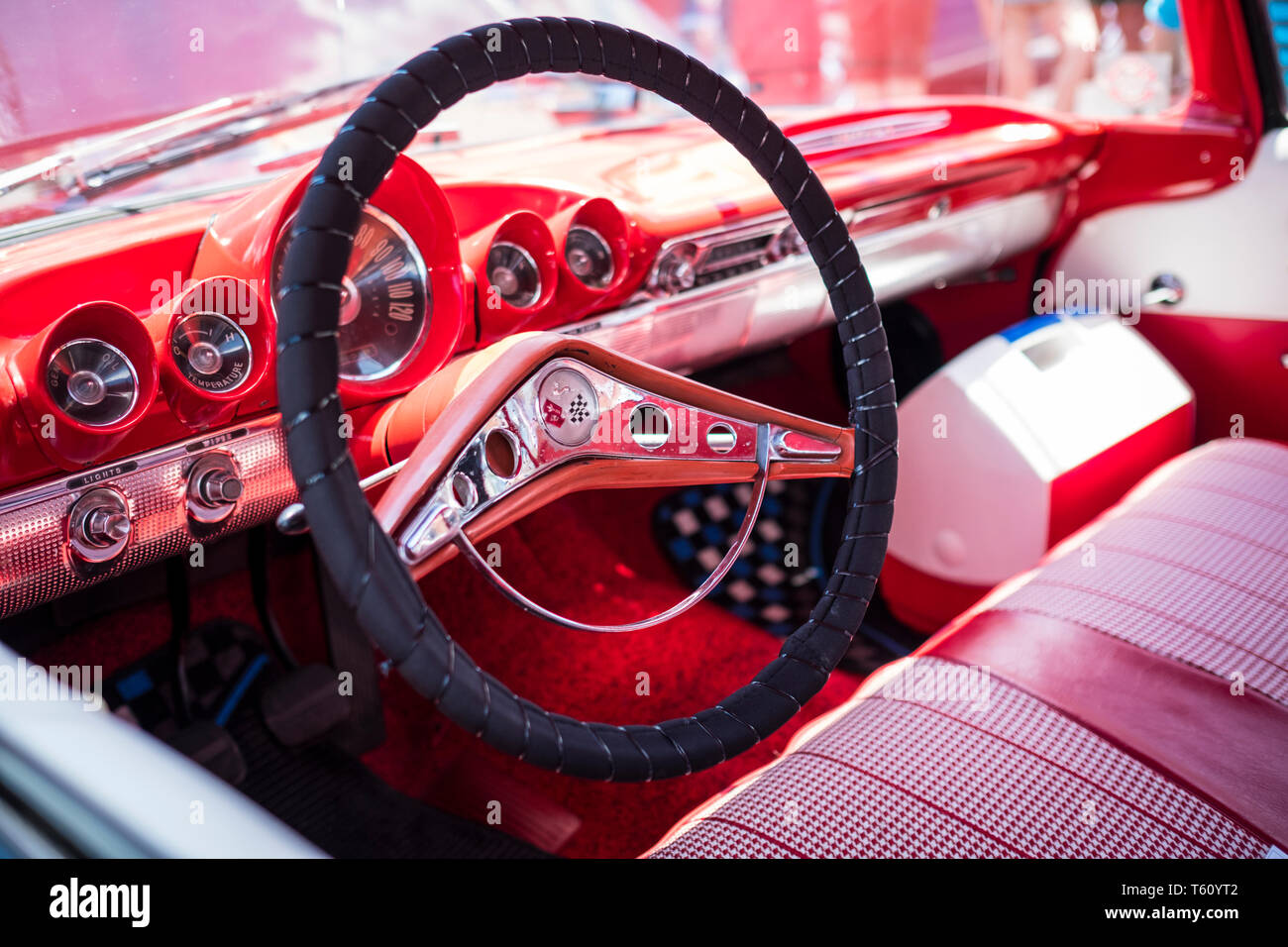 Classic red chevrolet impala hi-res stock photography and images - Alamy