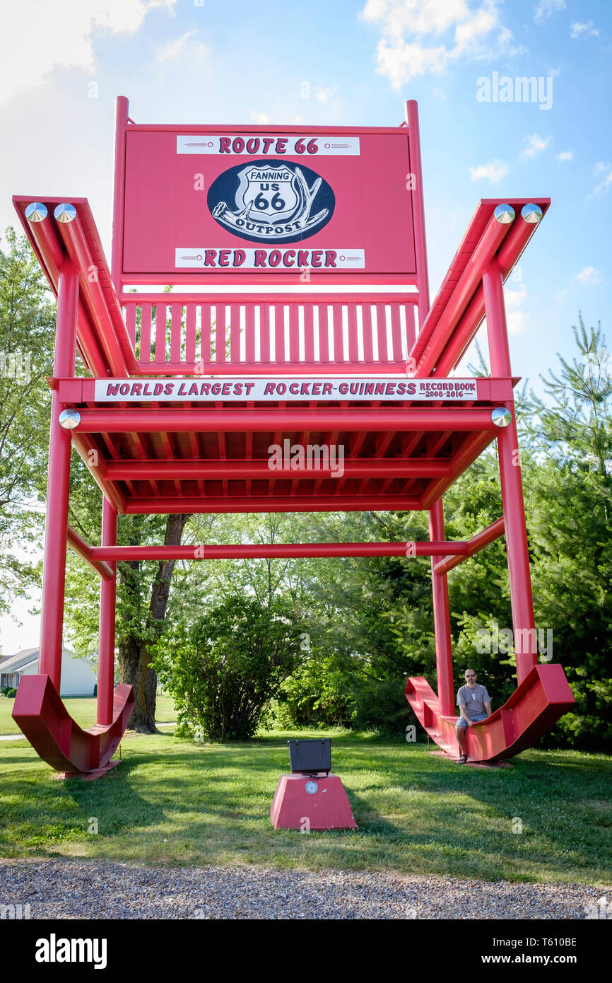 Route 66 Red Rocker is the world’s Largest Rocker. It is located at ...