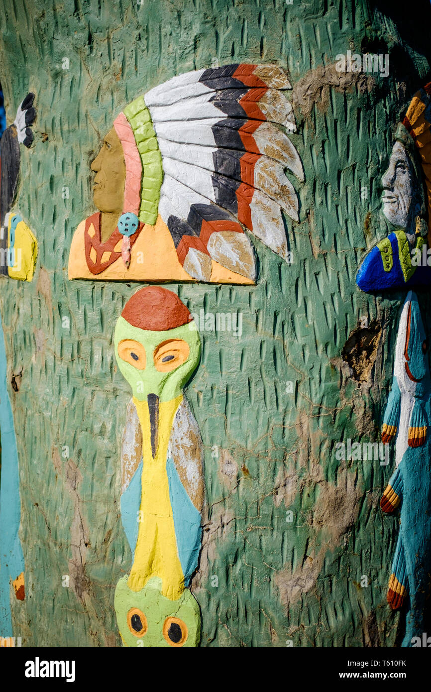 Ed Galloway’s Totem Pole Park in Foyil, Oklahoma, USA Stock Photo - Alamy