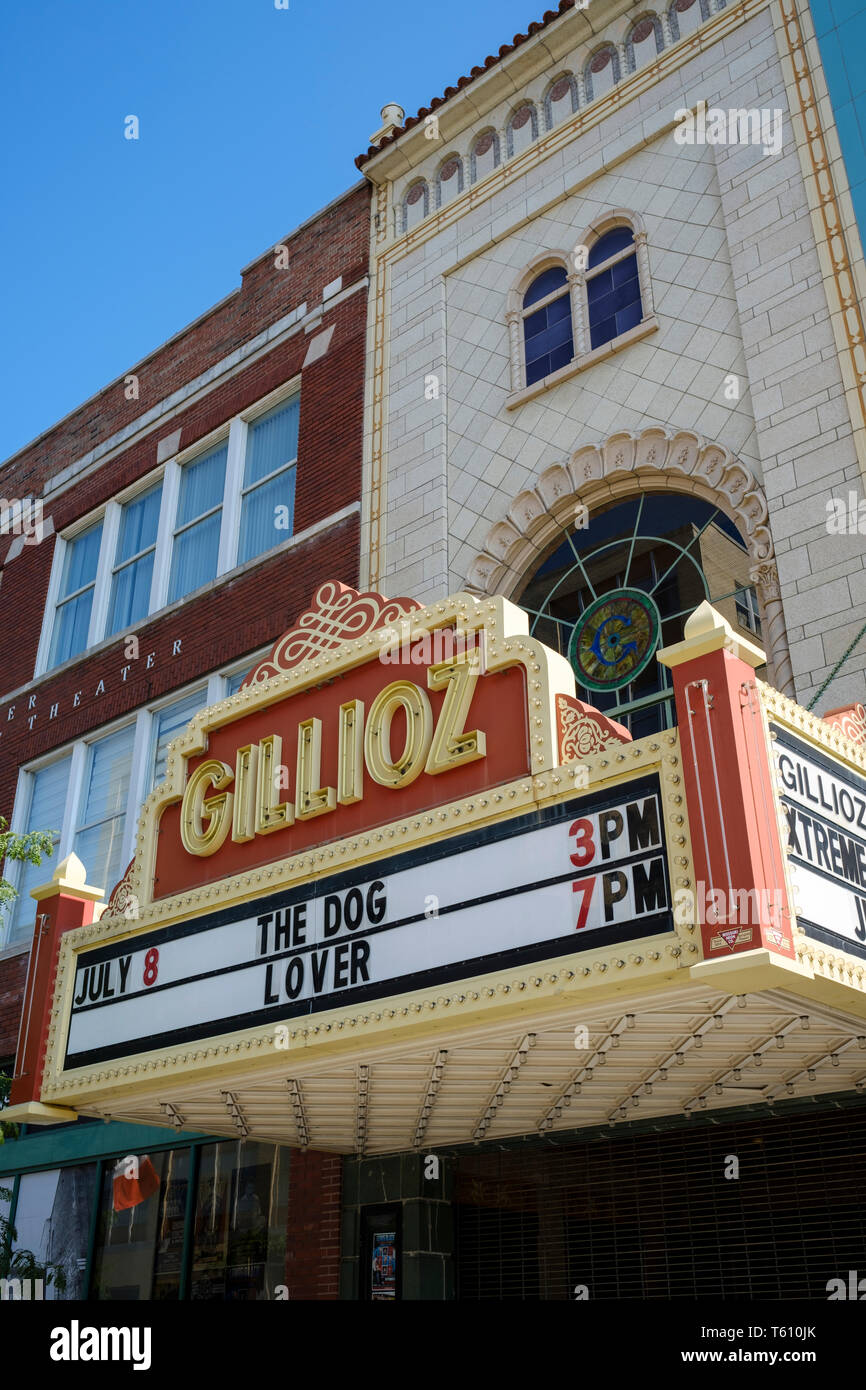 Historic Gillioz Theatre located at Springfield, Missouri, USA Stock ...