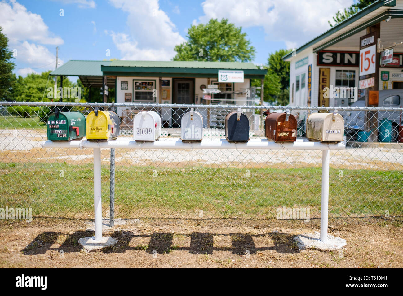 Community mailboxes hi-res stock photography and images - Alamy