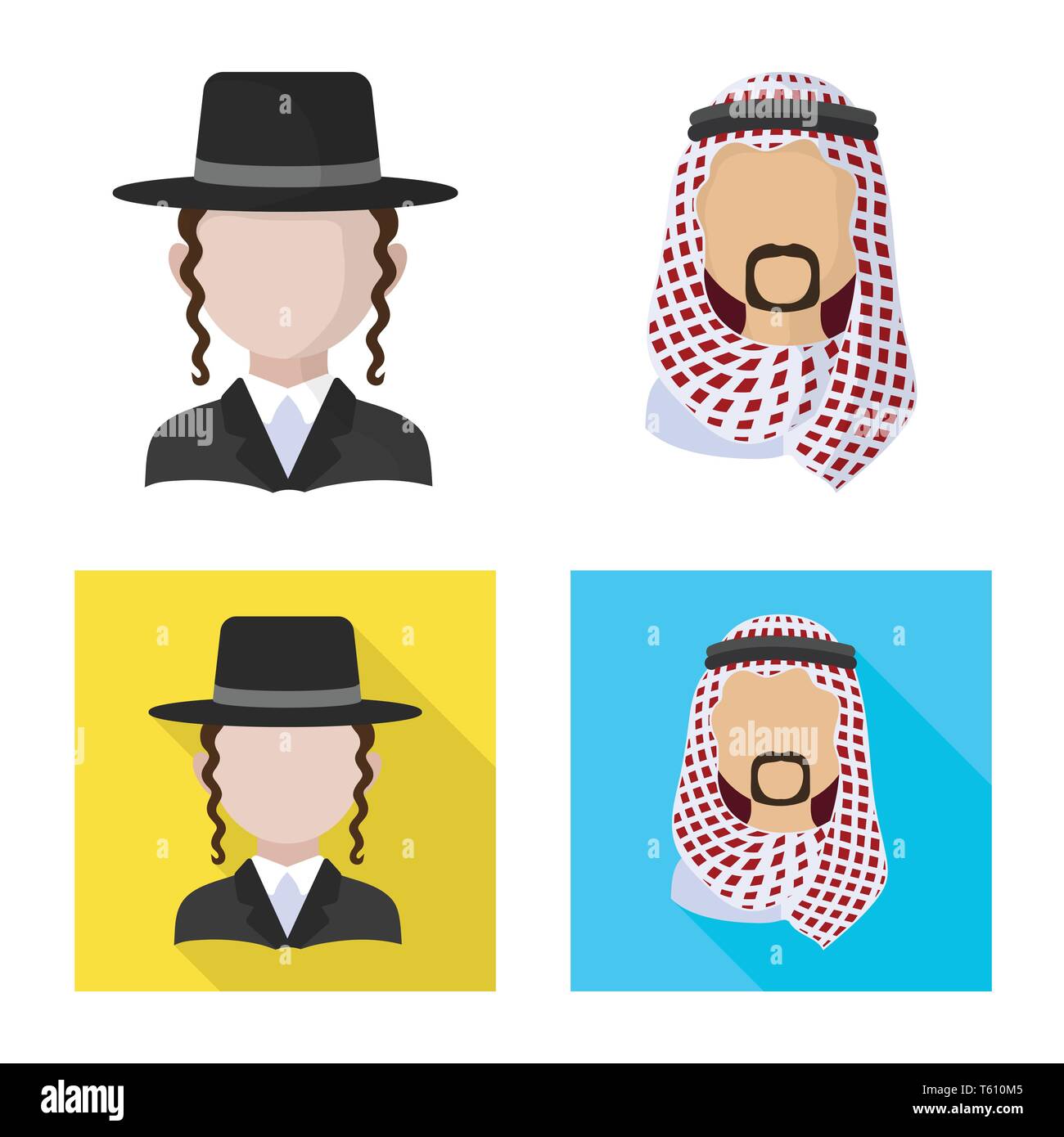 Vector illustration of imitator and resident icon. Collection of ...