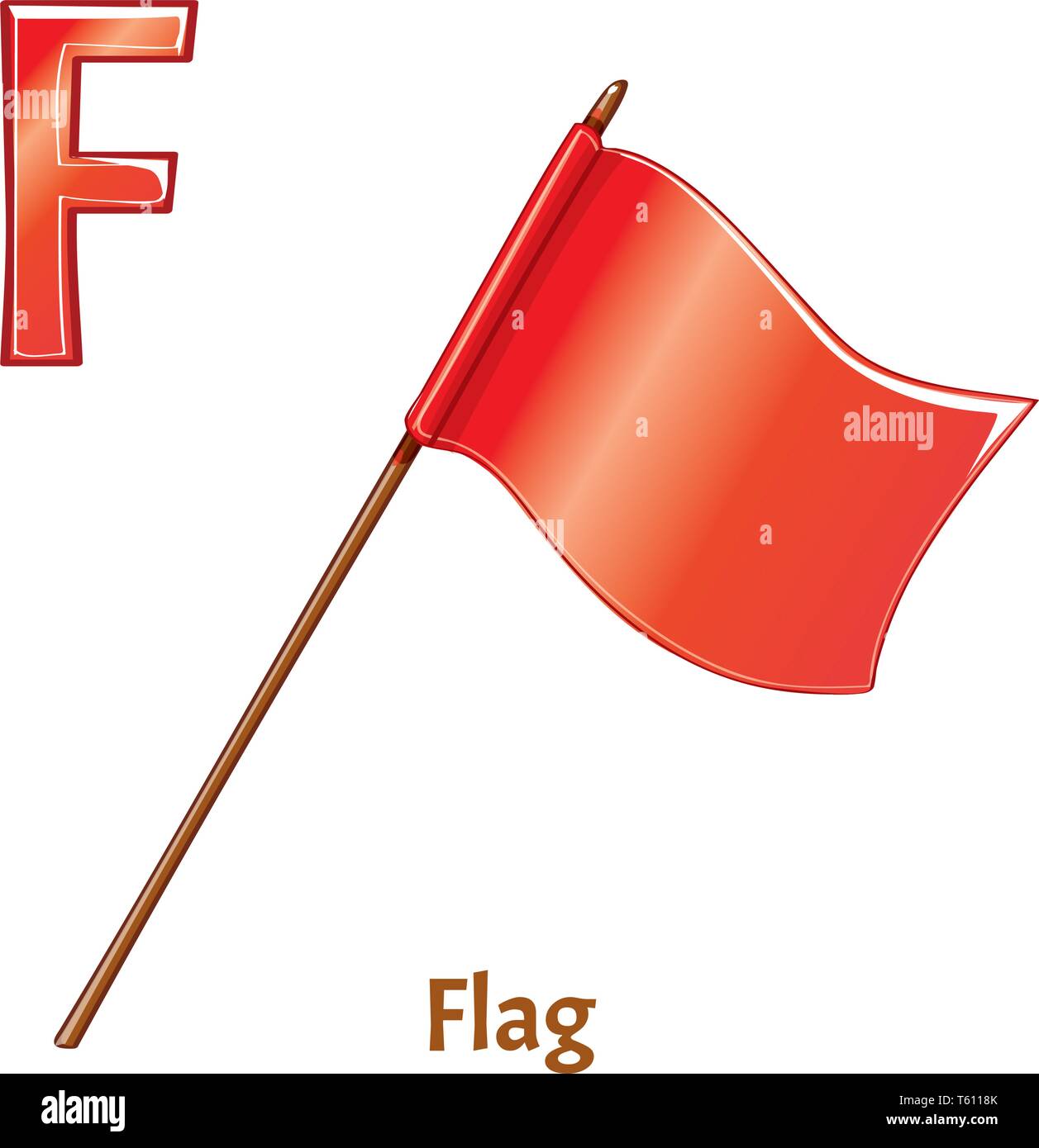Vector alphabet letter F. Flag Stock Vector Image & Art - Alamy