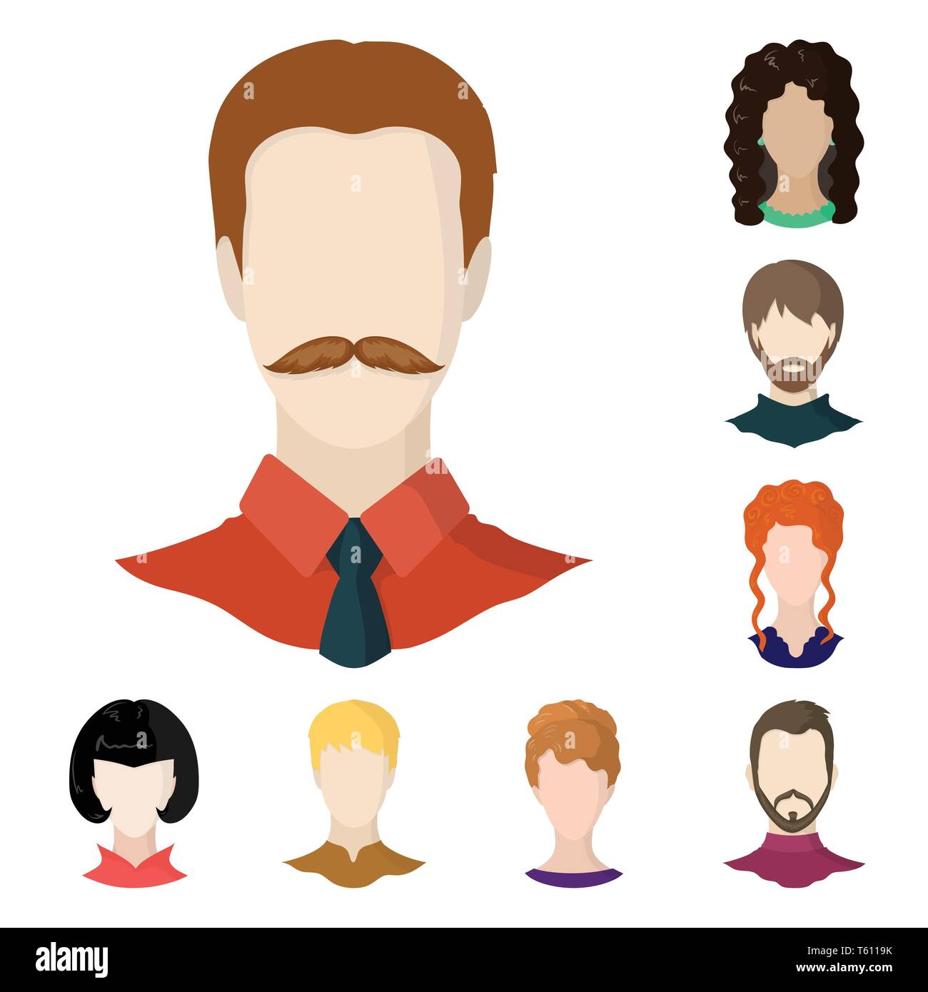 Isolated object of avatar and dummy logo. Set of avatar and figure ...