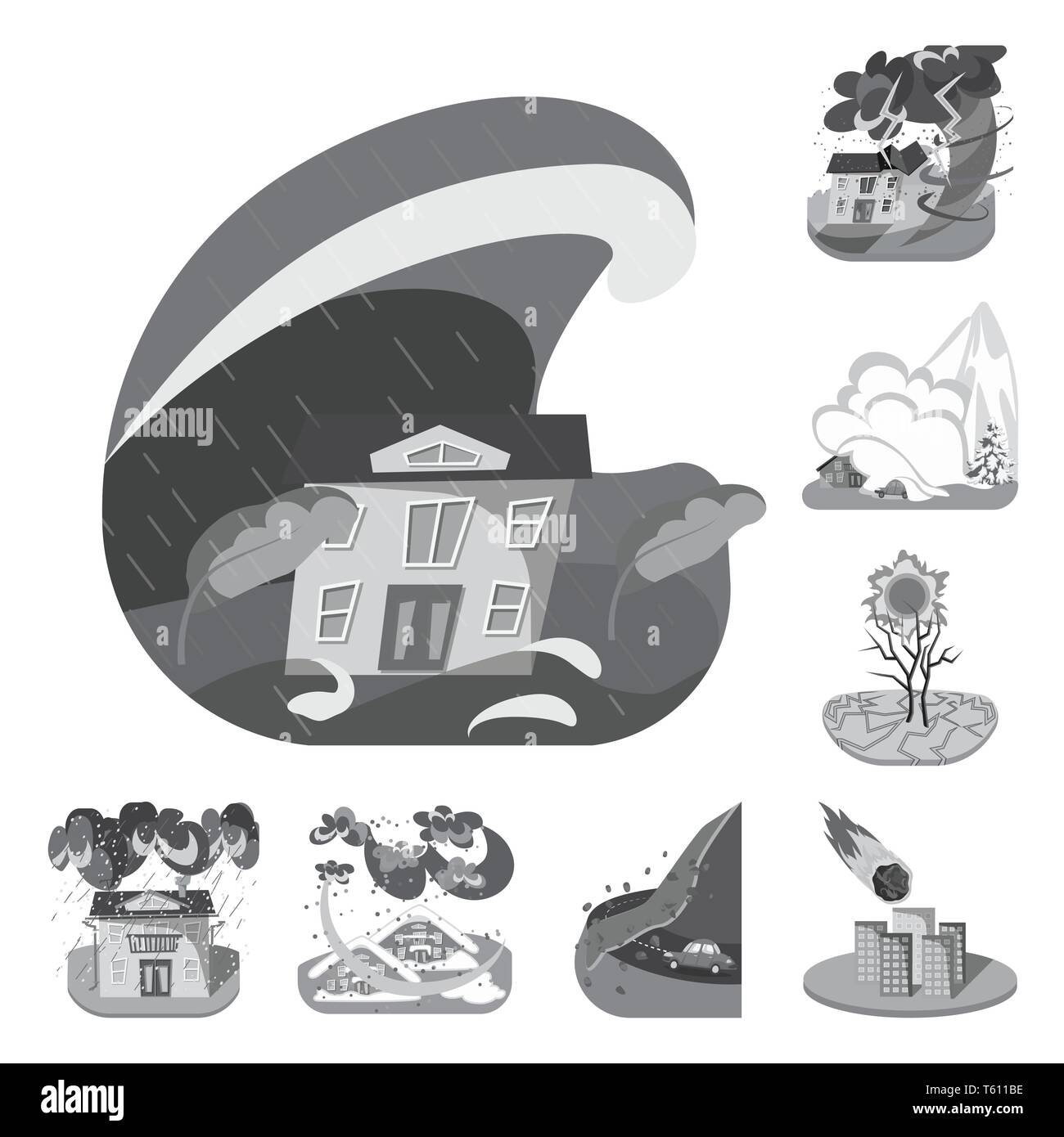 Vector design of nature and apocalypse logo. Collection of nature and ...