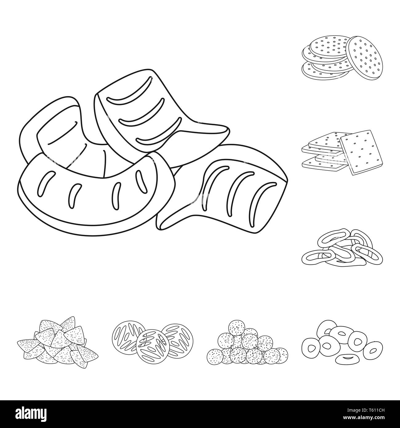 Vector design of product and menu icon. Set of product and flavor ...