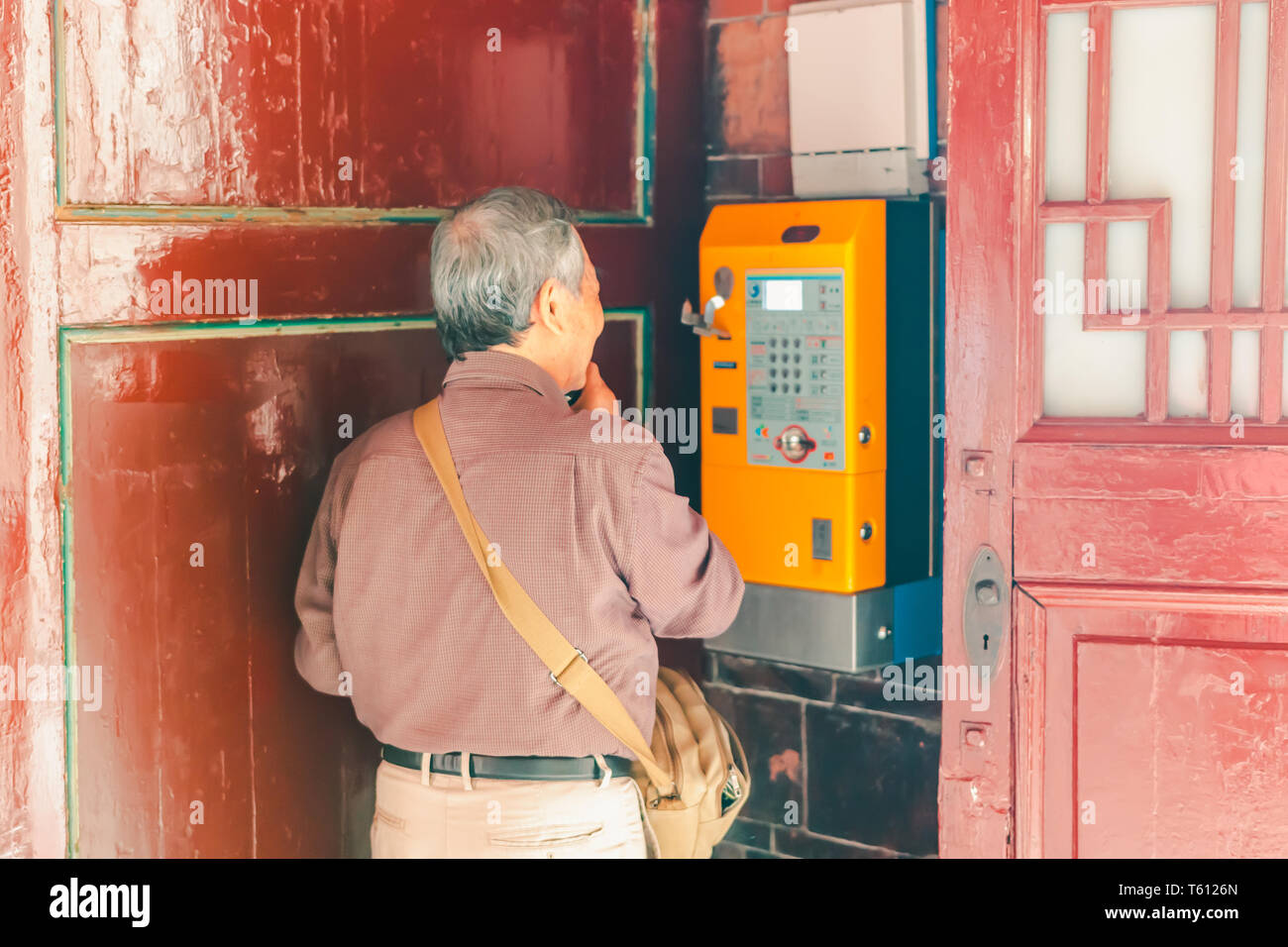 Chinese old phone booth hi-res stock photography and images - Alamy