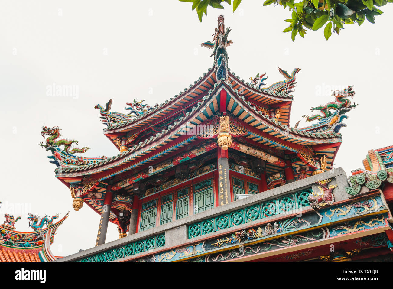 Fly eaves roof (Chinese style) at Longshan Temple in Wanhua district of ...
