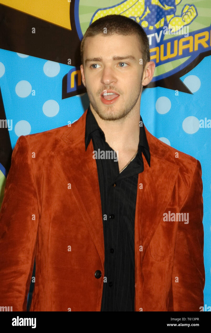 Justin Timberlake at the 2003 MTV Movie Awards, held at The Shrine ...