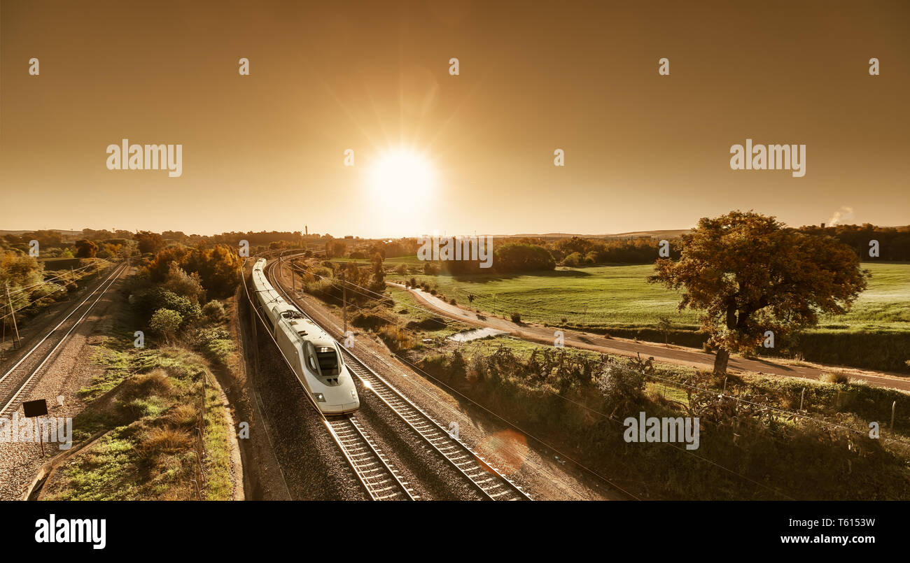 Light rail train approaching hi-res stock photography and images - Alamy