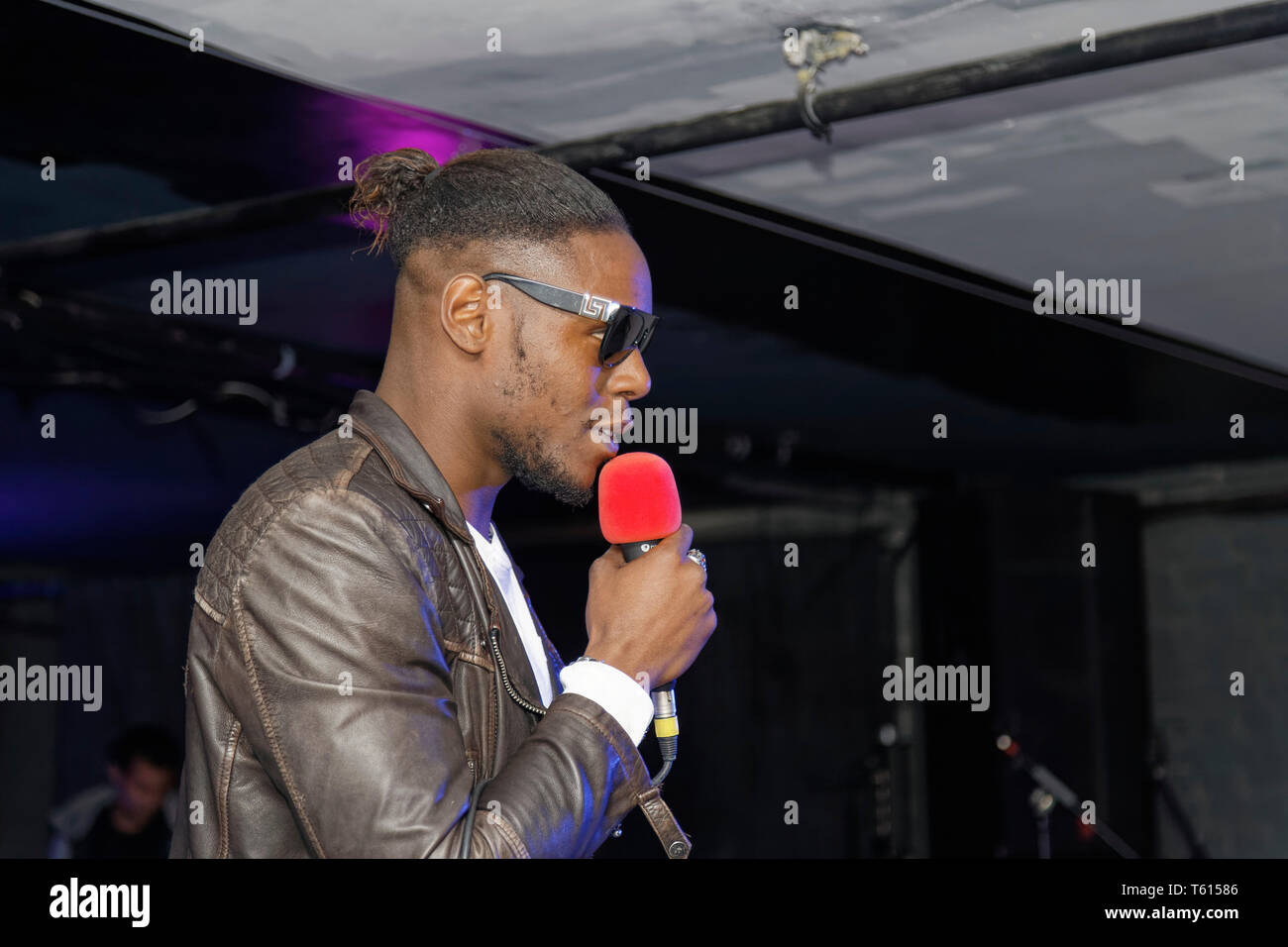 Yams, rapper, sings at the Babass Escobar Showcase at Arts Mada on ...