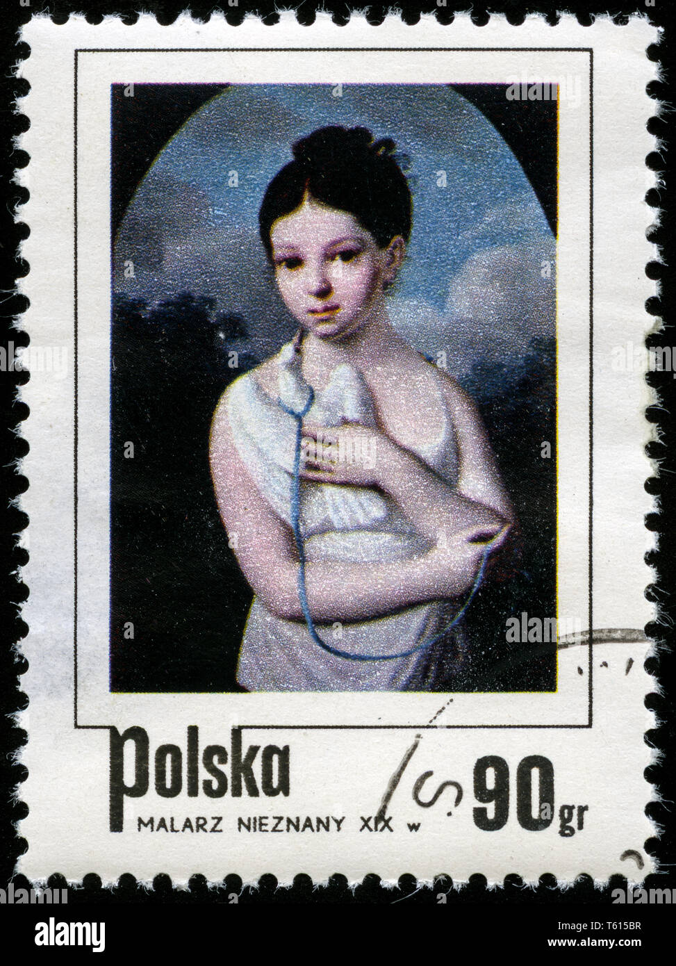 Postage stamp from the Poland in the Polish paintings of children ...