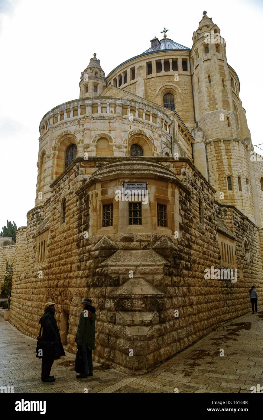 Jerusalem, Israel- December 11, 2010: Franciscan monastery of dormition ...