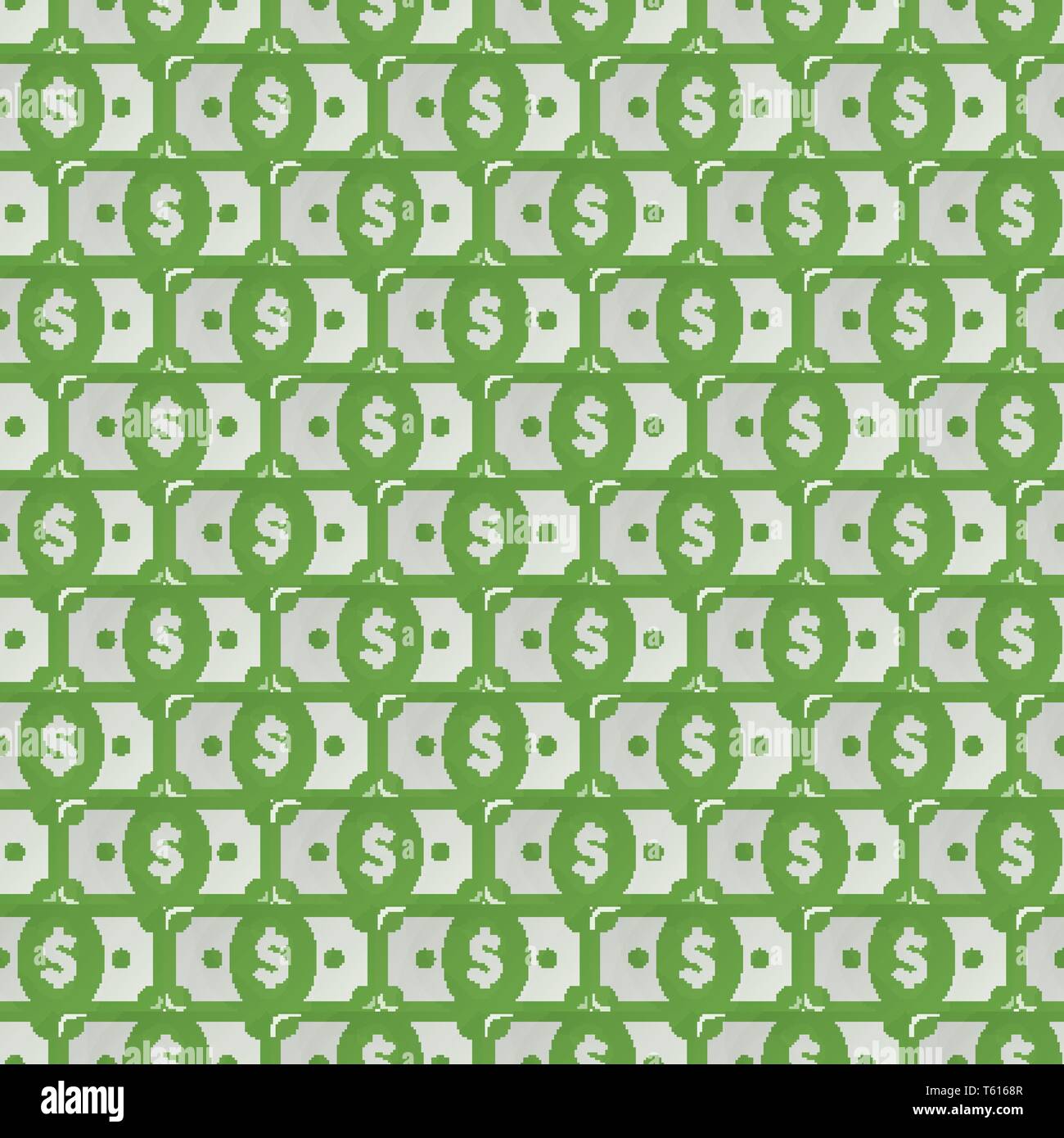 Abstract icon of the dollar. Seamless pattern background. Vector ...