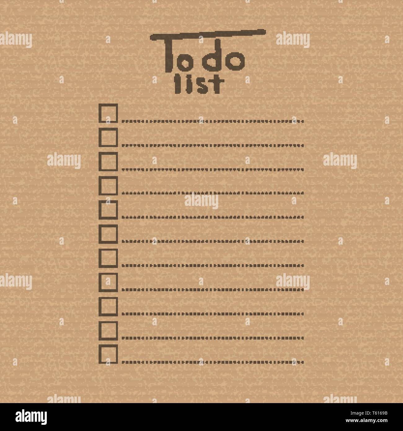 Idea on paper list Stock Vector Images - Alamy