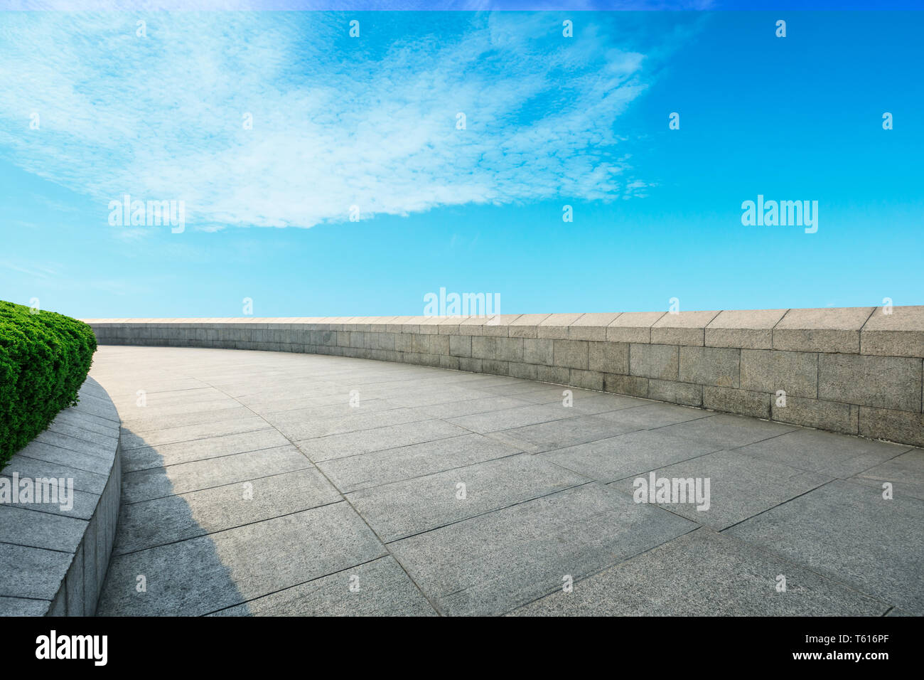 Empty square floor and beautiful sky clouds landscape Stock Photo - Alamy