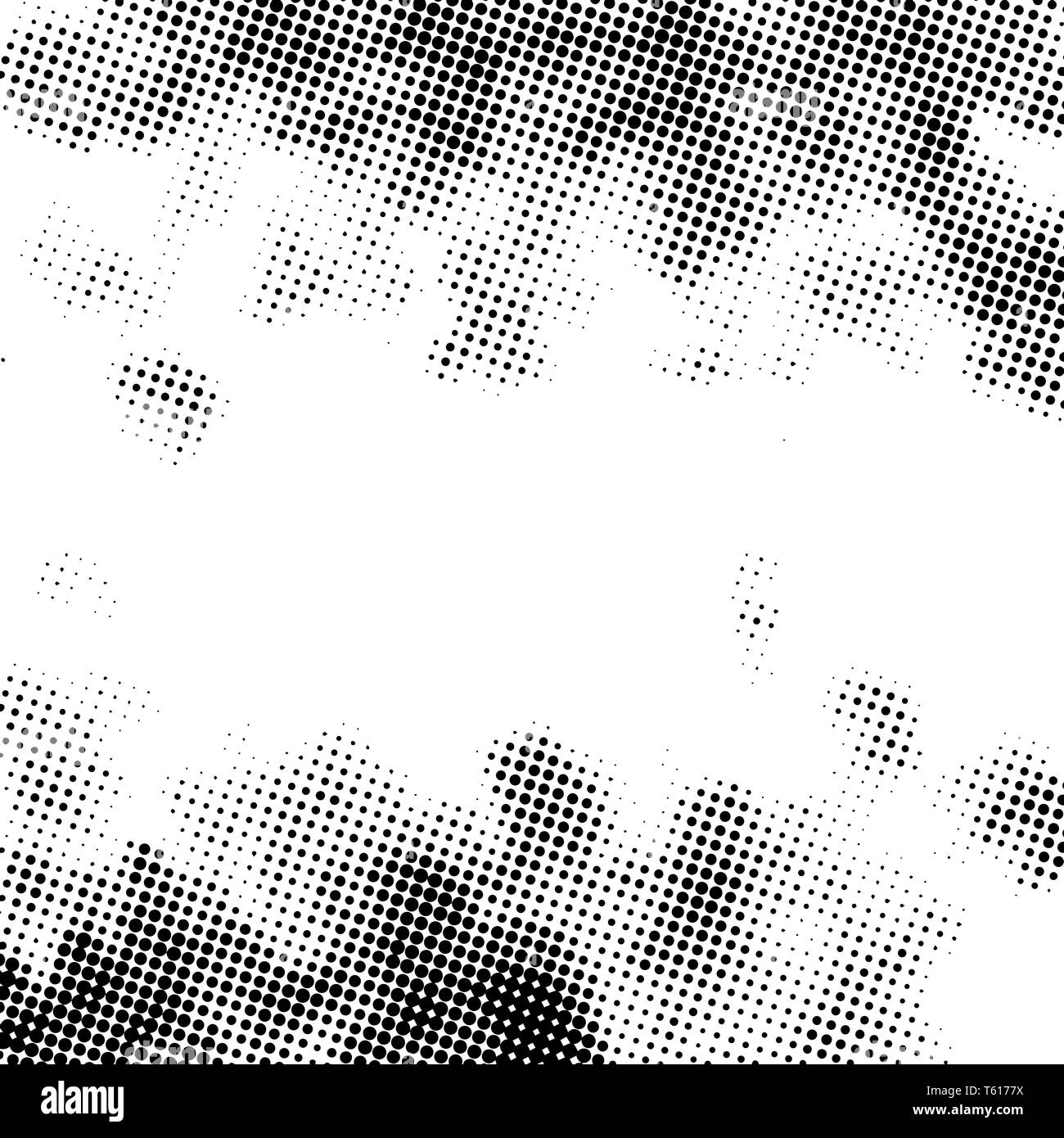 Square grunge halftone dots, pattern isolated on white Stock Vector ... Square grunge halftone dots, pattern isolated on white Stock Vector ...