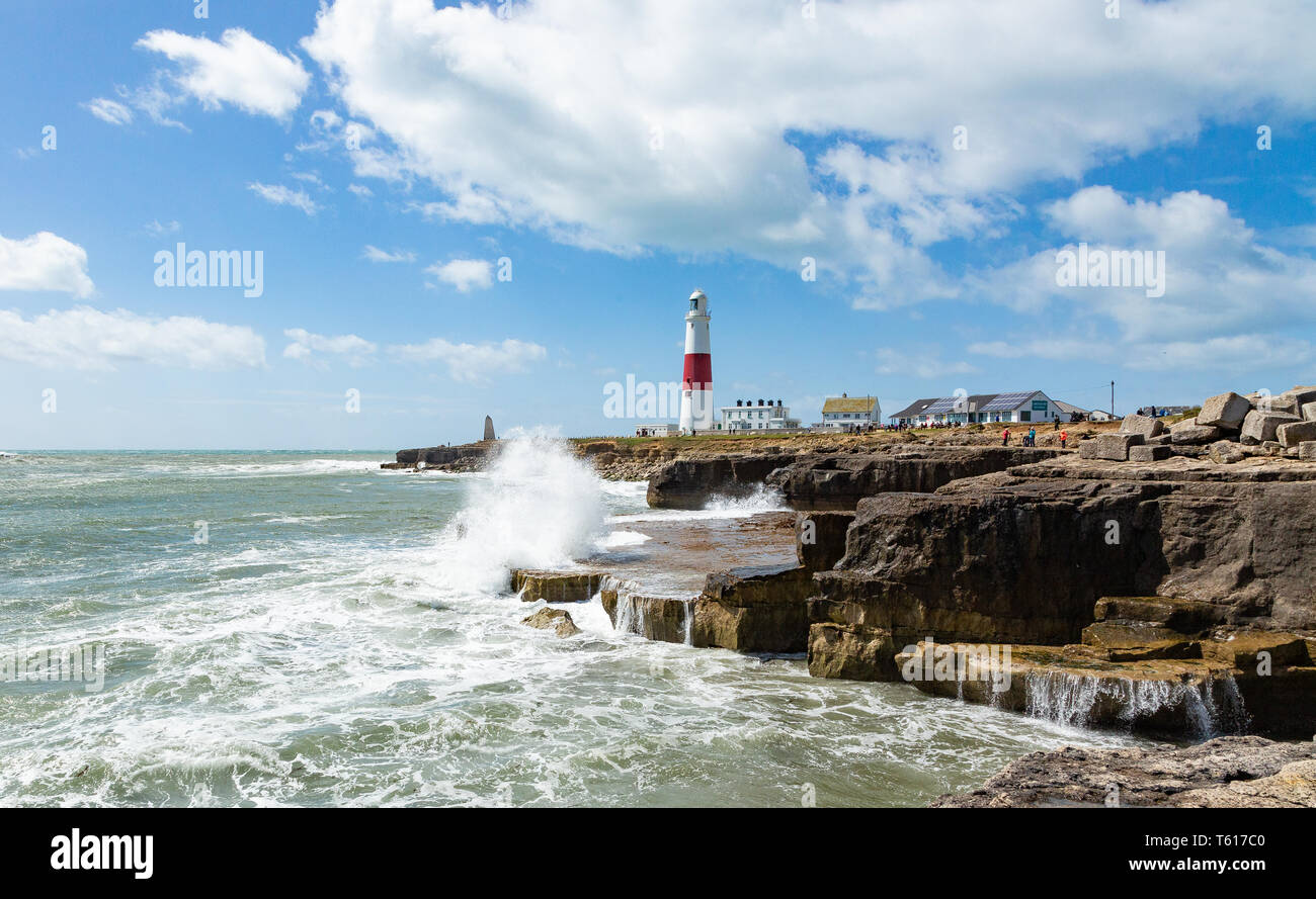Waves breaking portland bill hi-res stock photography and images - Alamy