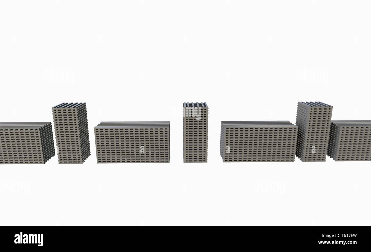 3D model of a multi-storey building Stock Photo - Alamy