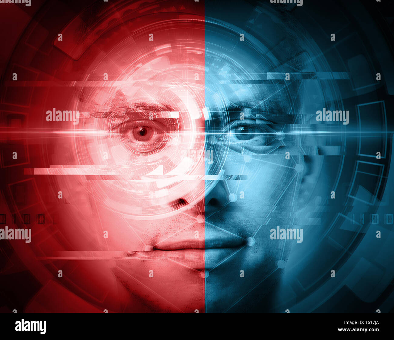 Man with distorted face hi-res stock photography and images - Alamy