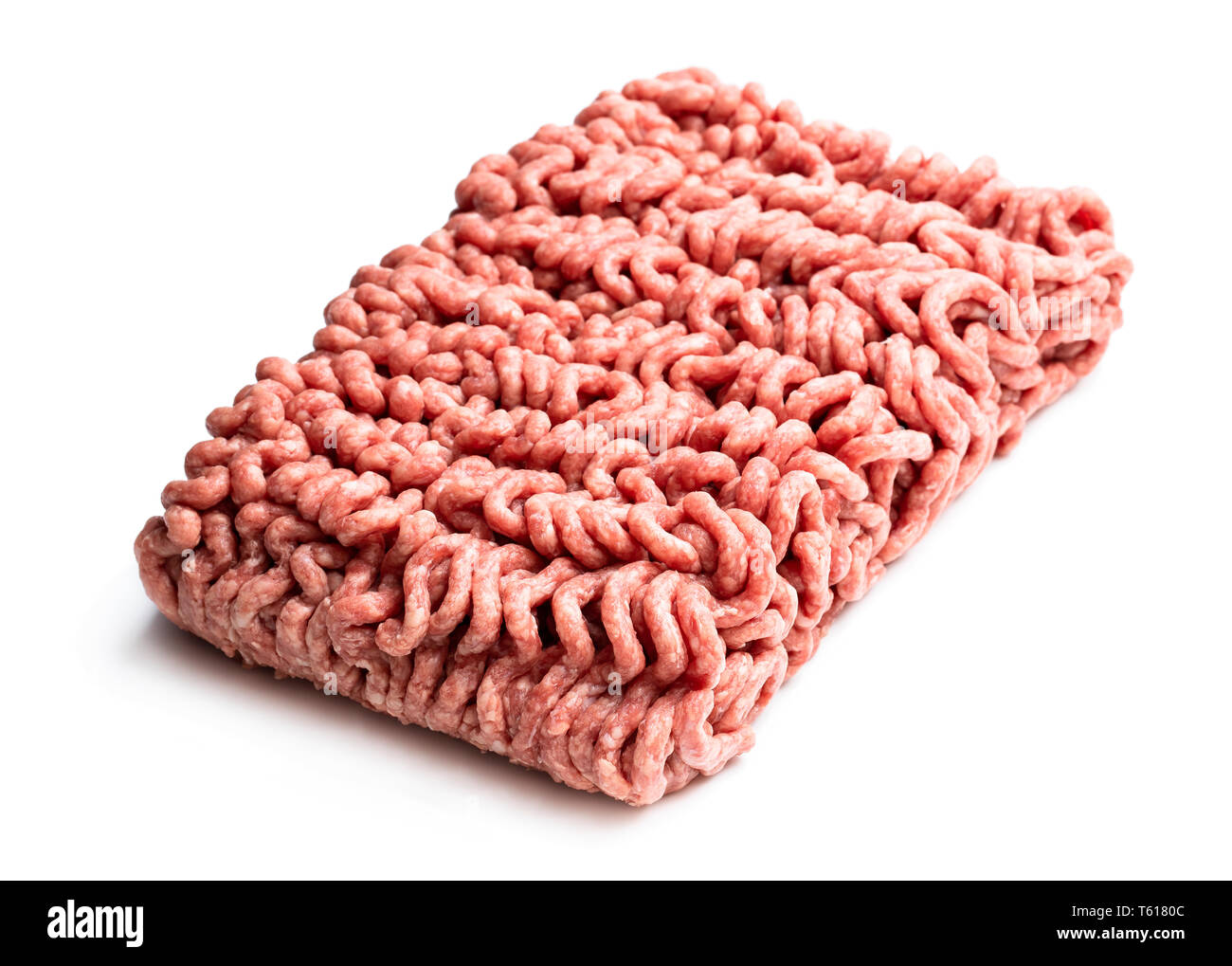 Fresh raw minced beef isolated on white Stock Photo - Alamy