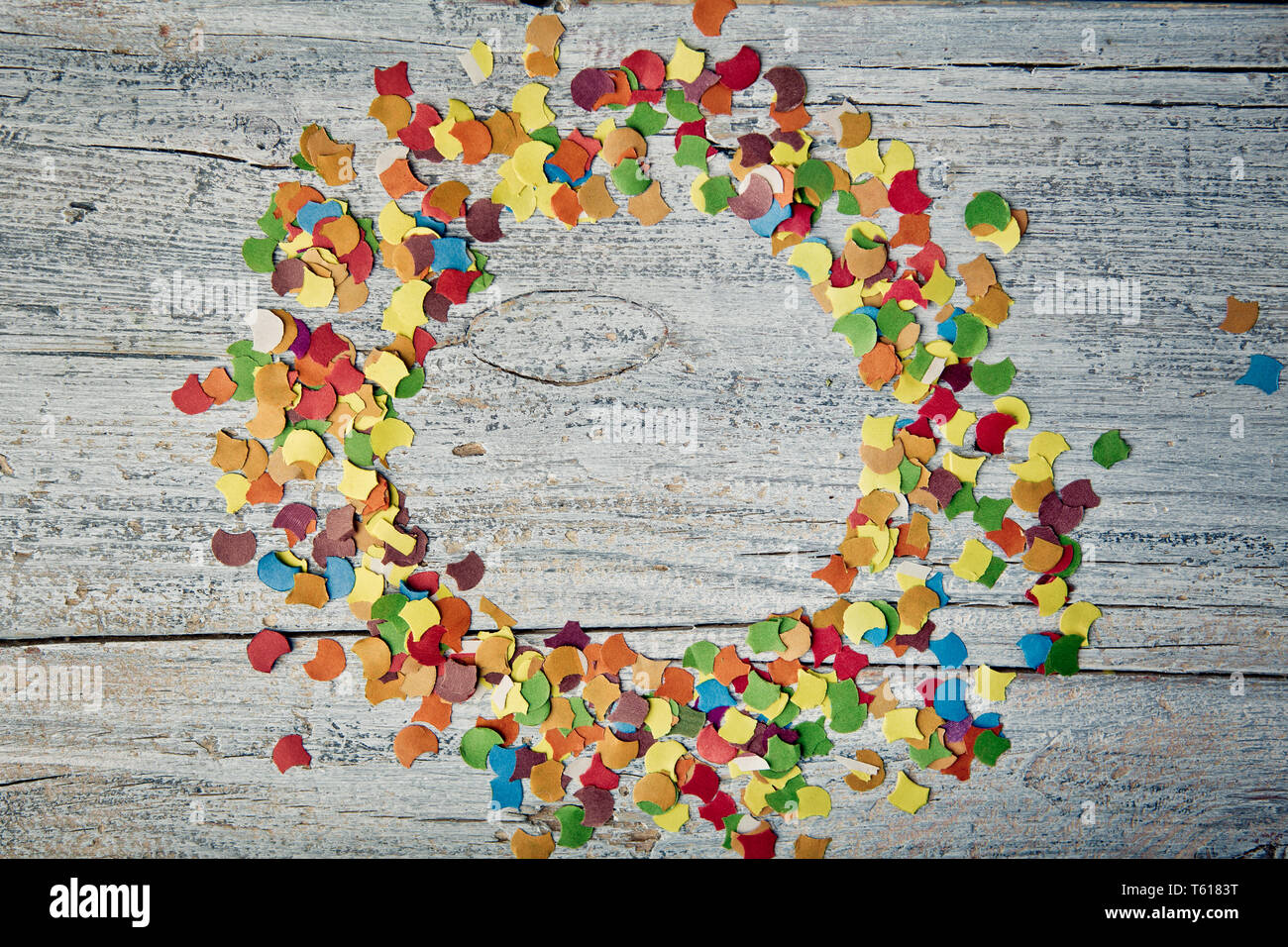 Circle of Confetti Stock Photo - Alamy
