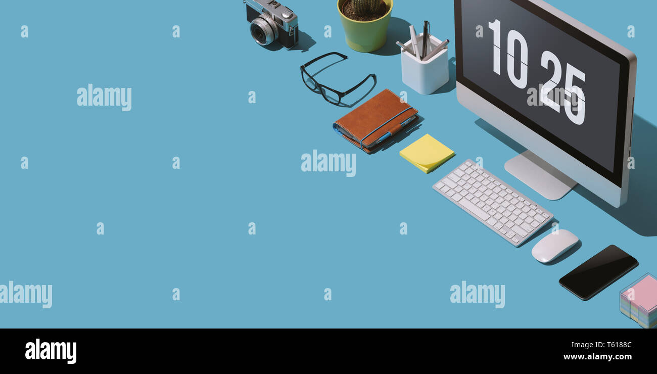 Blank space desktop computer hi-res stock photography and images - Alamy