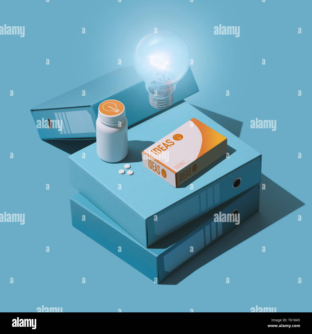 Brain booster supplement pills packaging: increase your creativity and ...