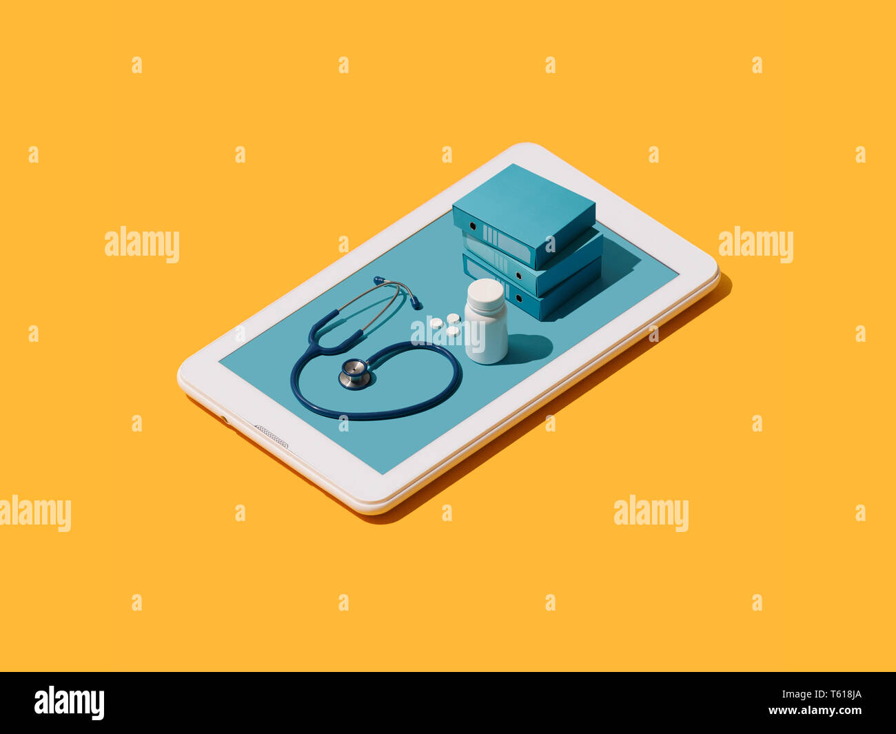 Online medical app on a smartphone: doctor healthcare equipment and ...