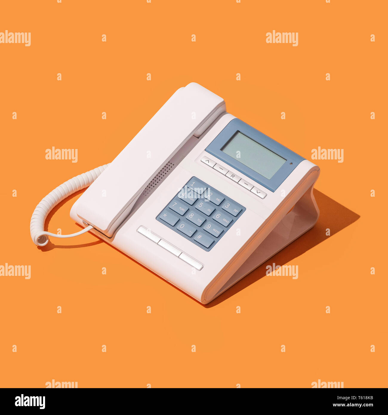 Office desk telephone: business and communication concept Stock Photo ...