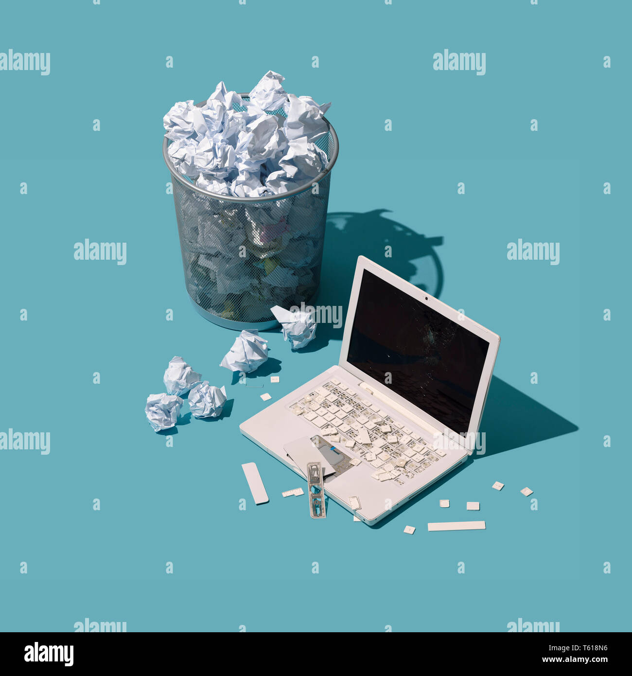 Smashed Laptop High Resolution Stock Photography and Images - Alamy