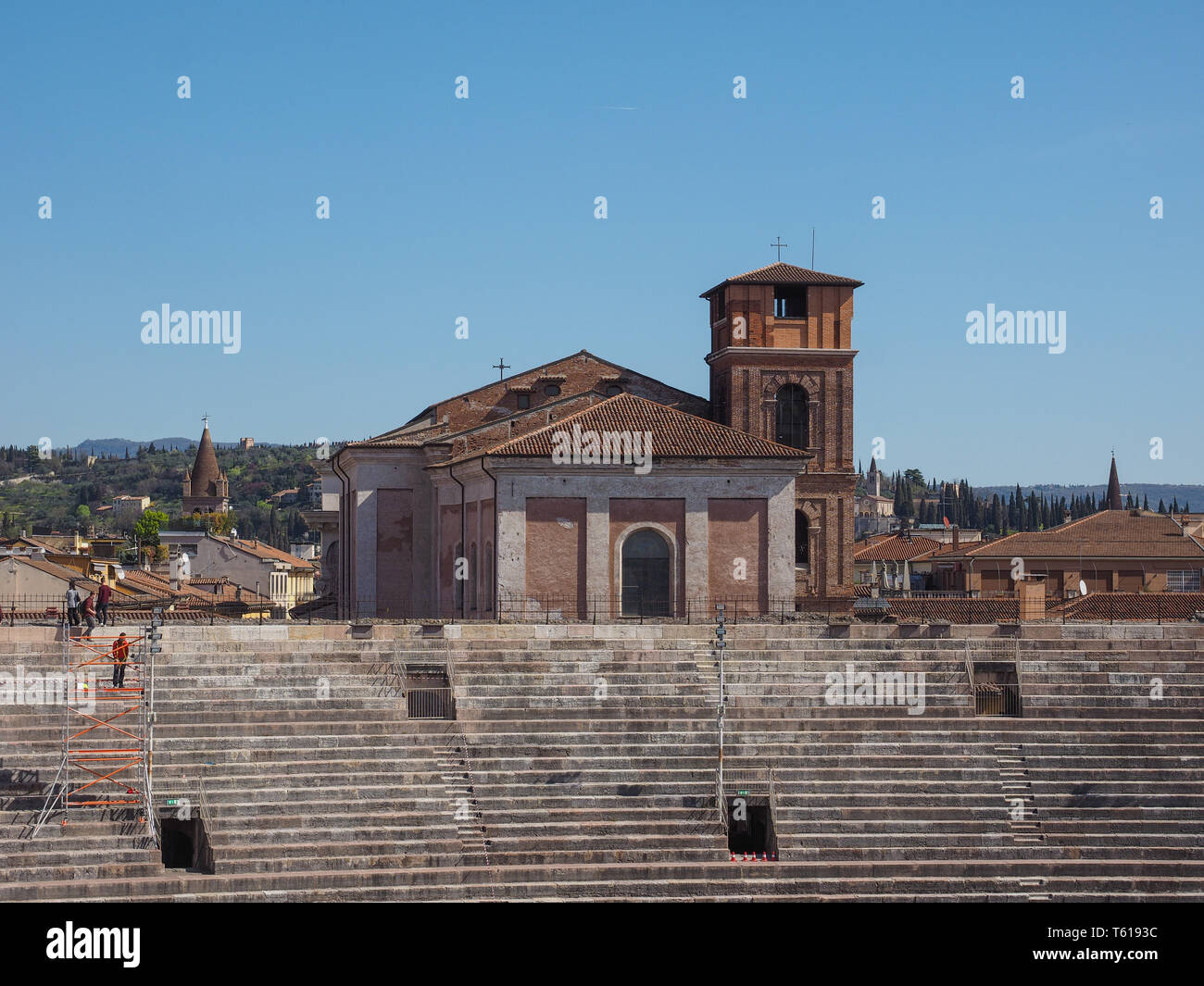 VERONA, ITALY - CIRCA MARCH 2019: Arena di Verona roman amphitheatre ...