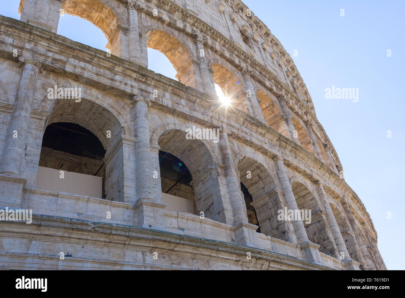 Outside view of the colloseum which is the largest amphitheater of ...