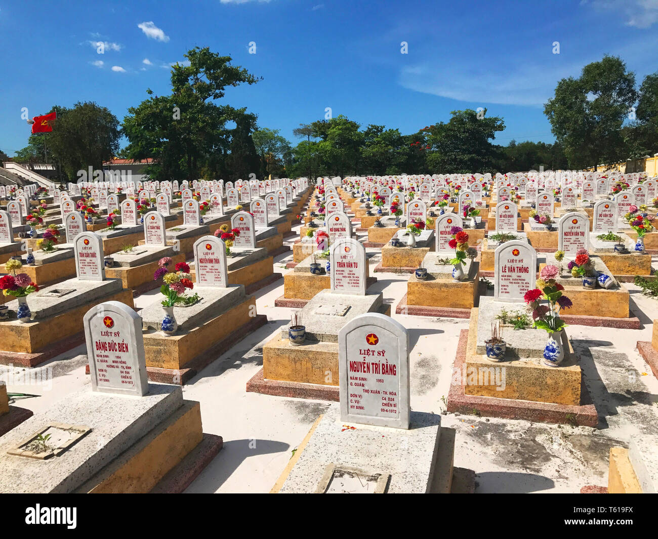 Many martyrs' graves at Hai Phu Martyrs' Cemetery - Hai Phu Commune ...