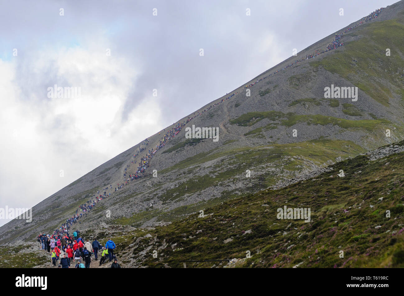Pilgrims on the annual reek hi-res stock photography and images - Alamy