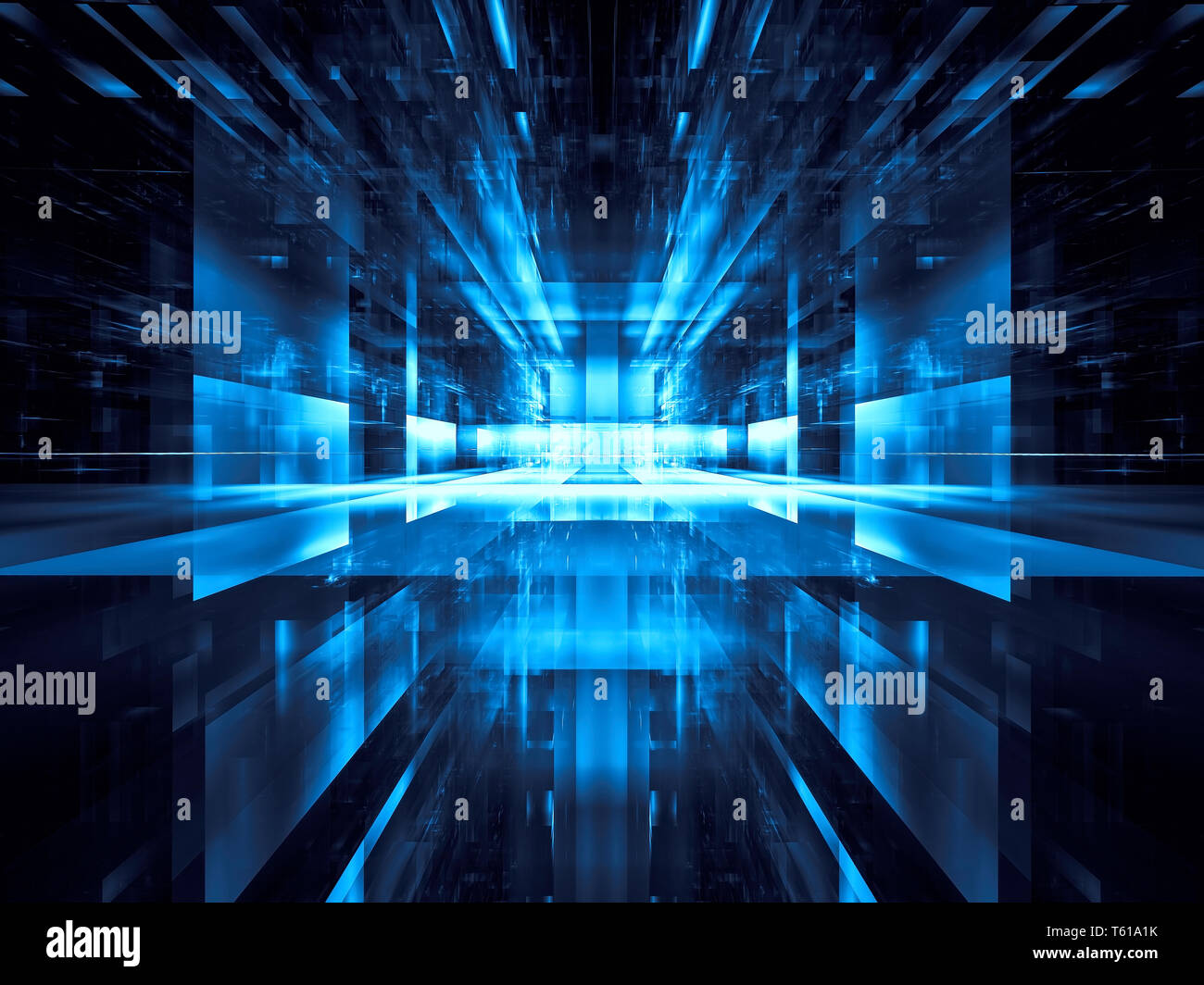 Virtuall reality concept background - abstract digitally generated ...