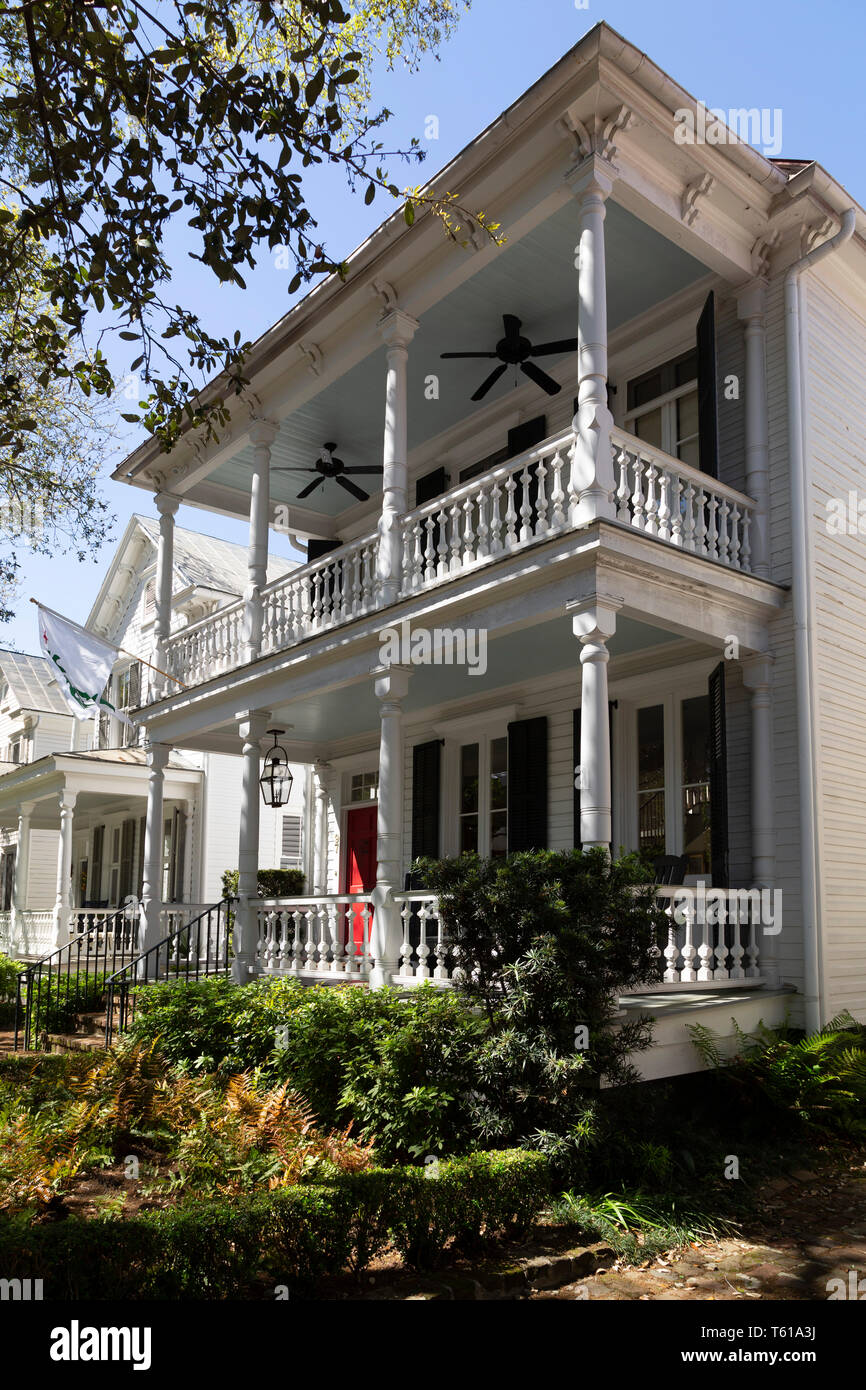 House with a porch and veranda in Charleston, South Carolina, USA Stock ...