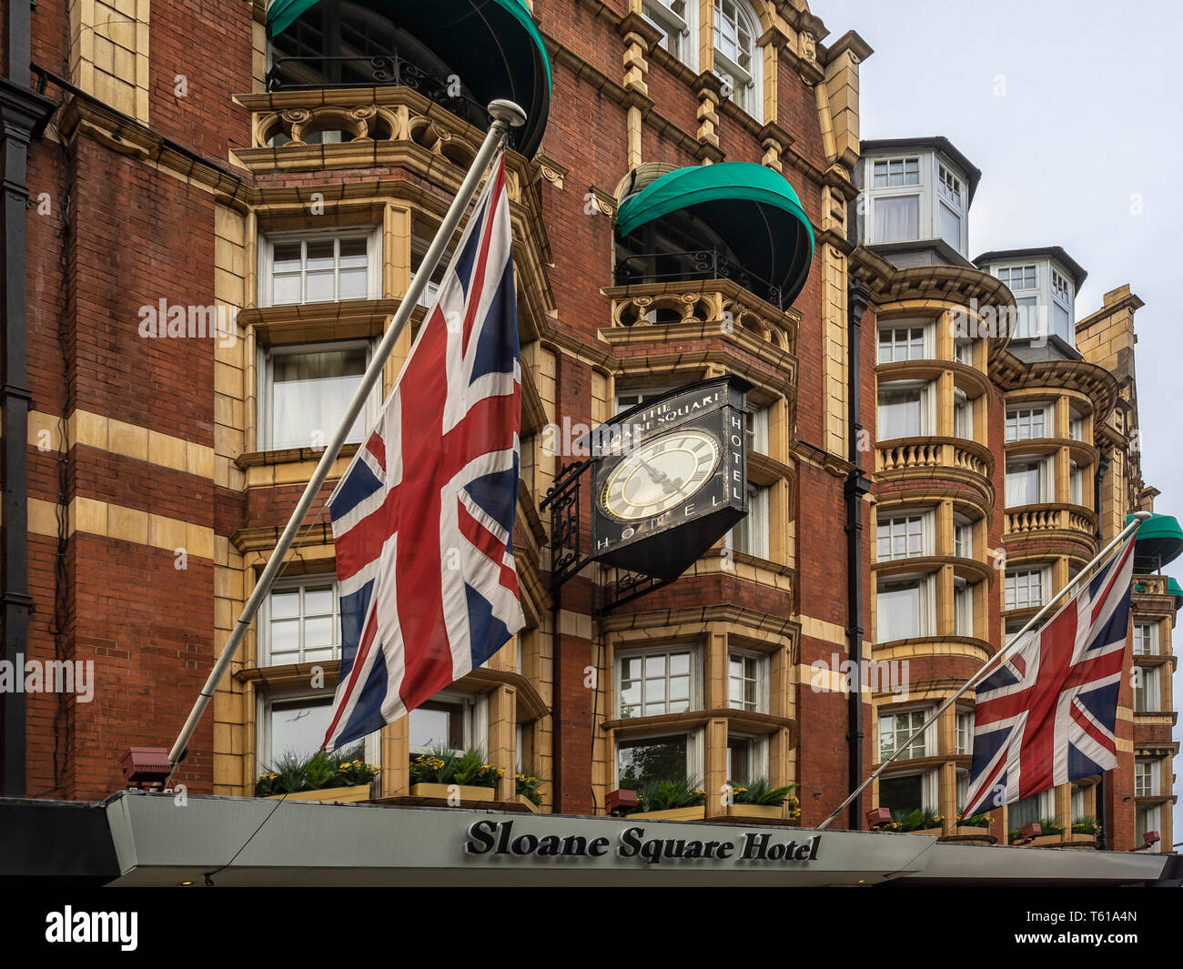LONDON, UK - JUNE 23, 2018: Exterior view of the Sloane Square Hotel in ...