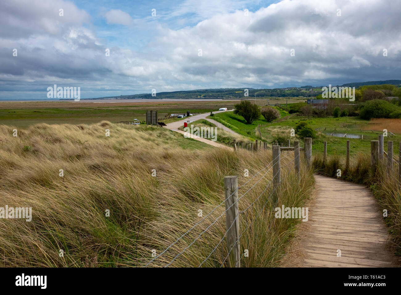 A path leading through the sand dunes making up part of the Gronant ...