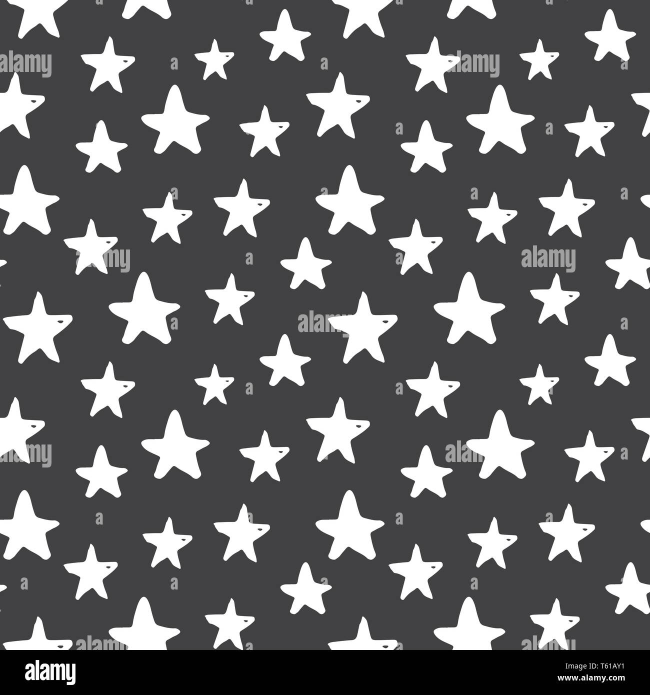 Star seamless pattern, Hand drawn sketched doodle stars, vector ...