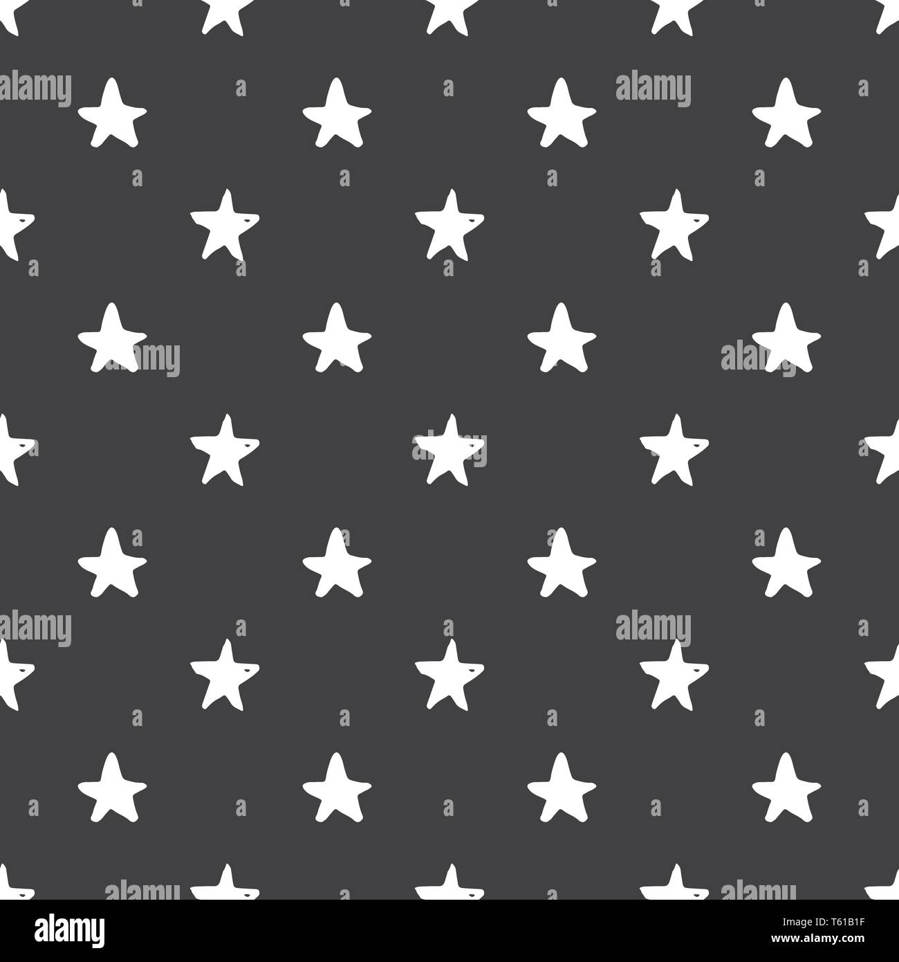 Star seamless pattern, Hand drawn sketched doodle stars, vector ...