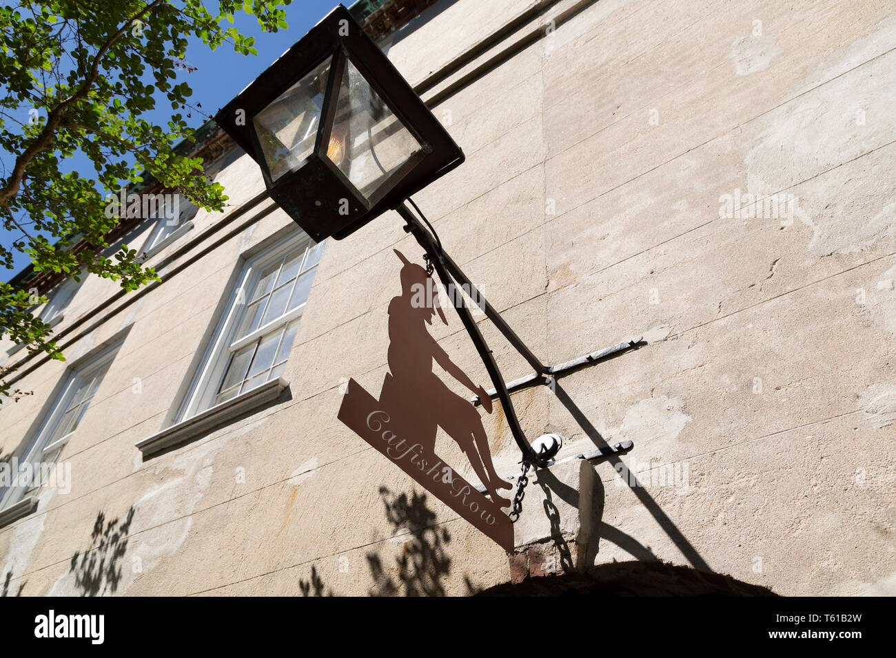 Sign for Catfish Row in Charleston, South Carolina, USA. Catfish Row is ...