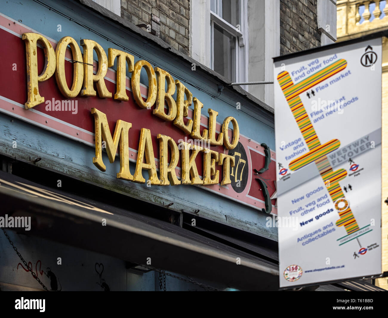 Portobello road signage in hi-res stock photography and images - Alamy