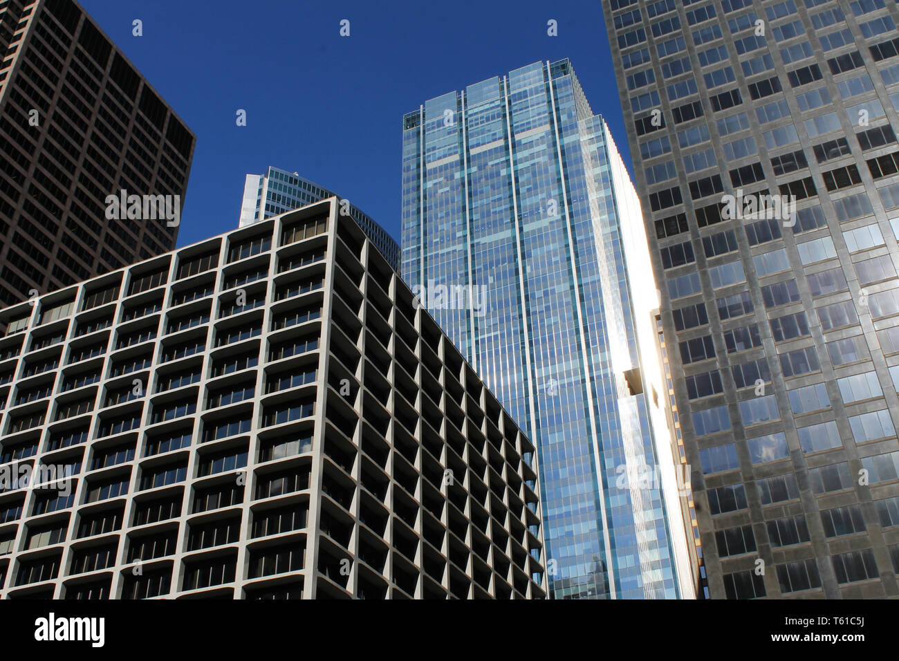 100 S. Wacker Dr. and other buildings in downtown (the Loop) Chicago ...