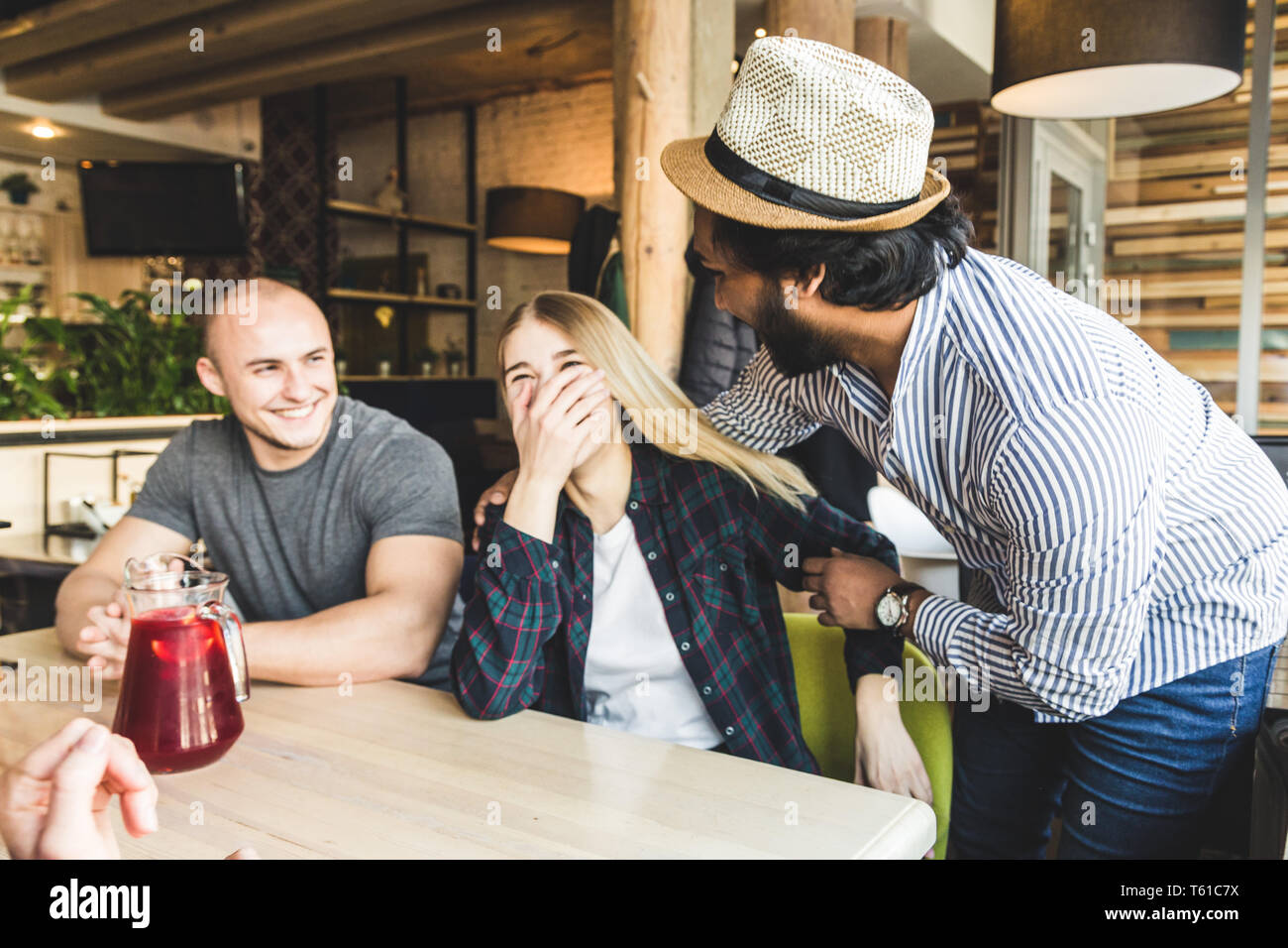 Friends handshake party hi-res stock photography and images - Alamy