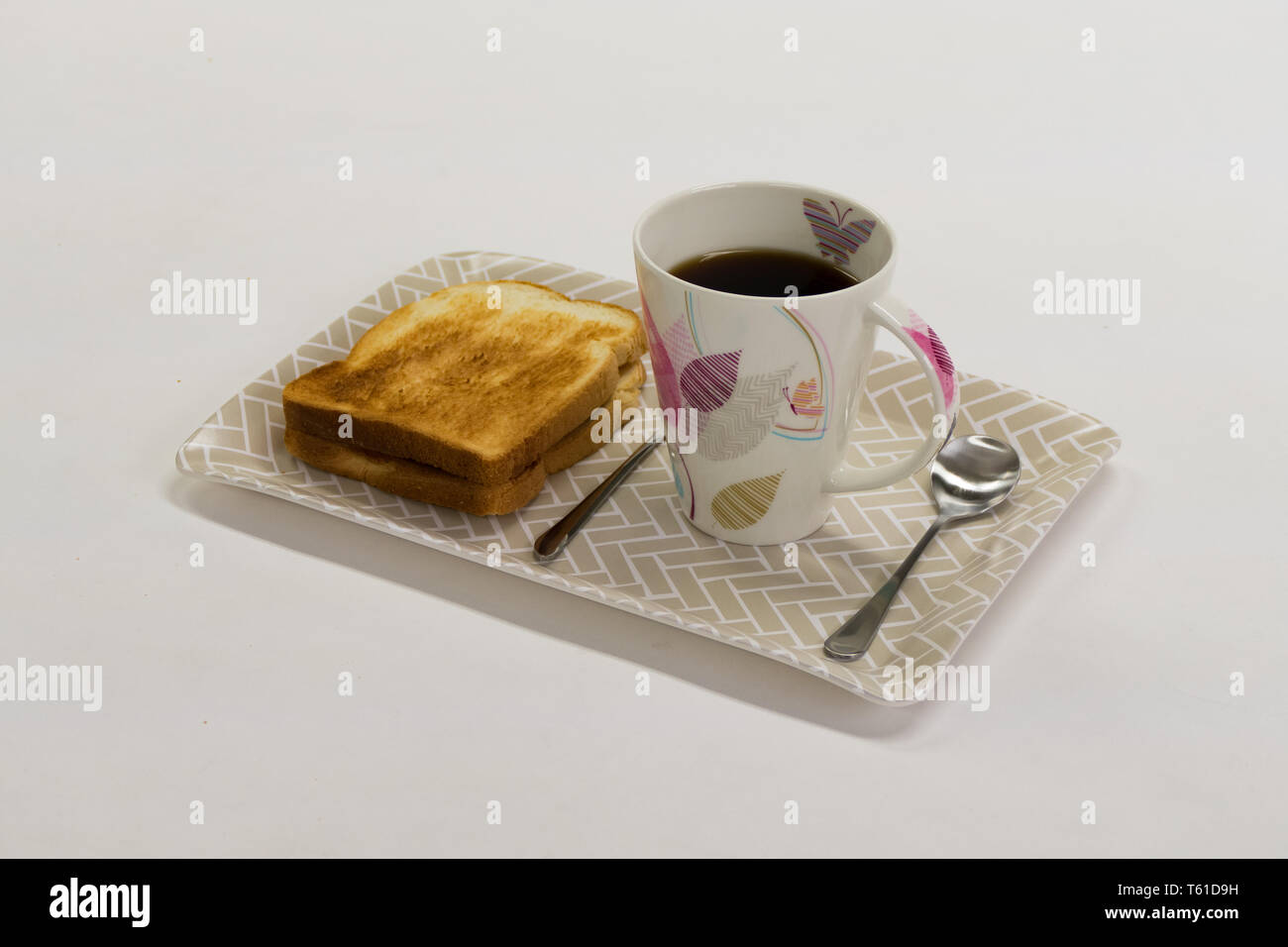 Toast tray coffee Stock Photo - Alamy