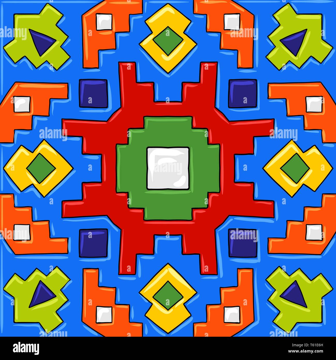Mexican talavera ceramic tile pattern Stock Vector Image & Art - Alamy