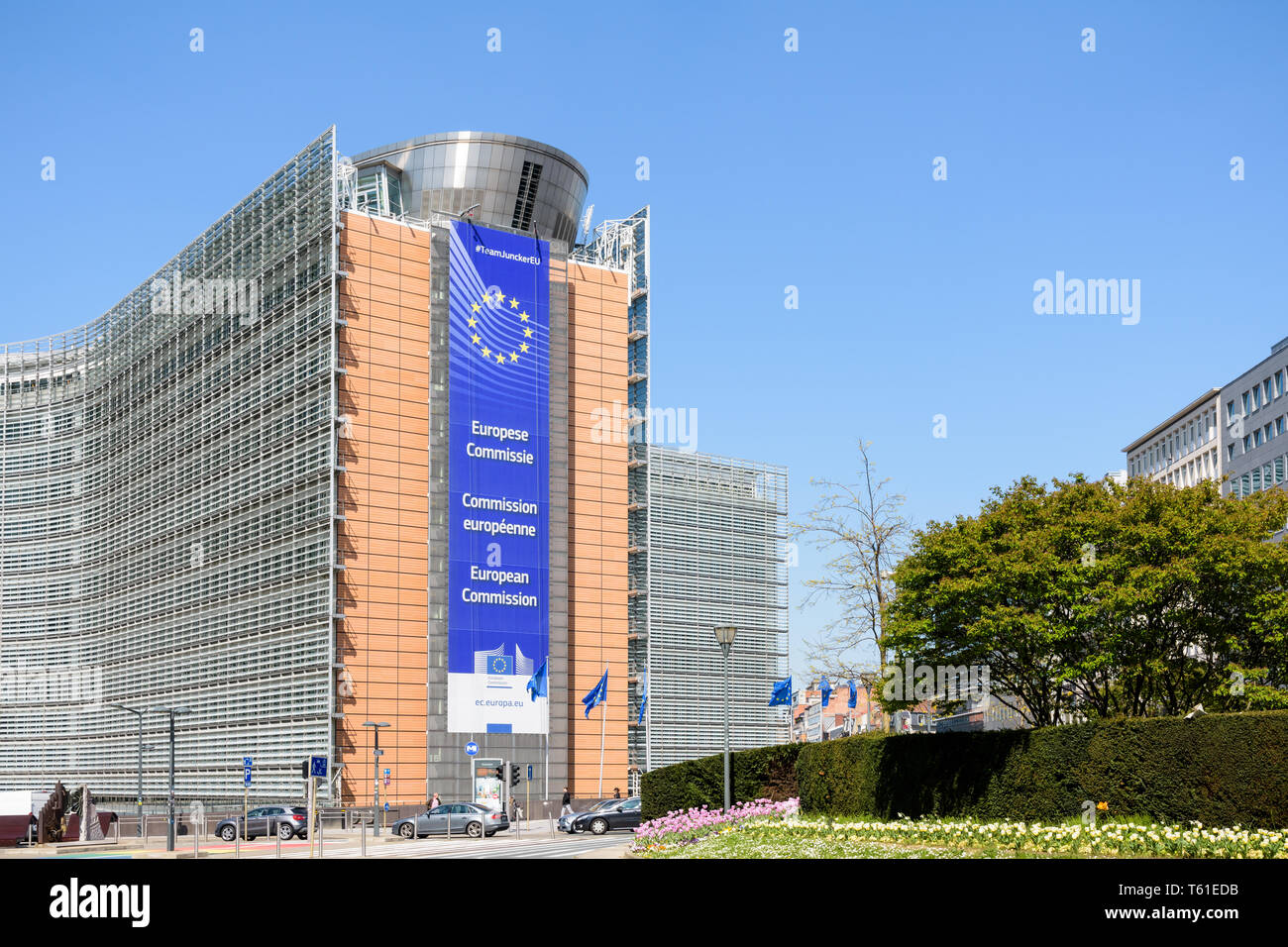 The Berlaymont building in the European Quarter in Brussels, Belgium ...