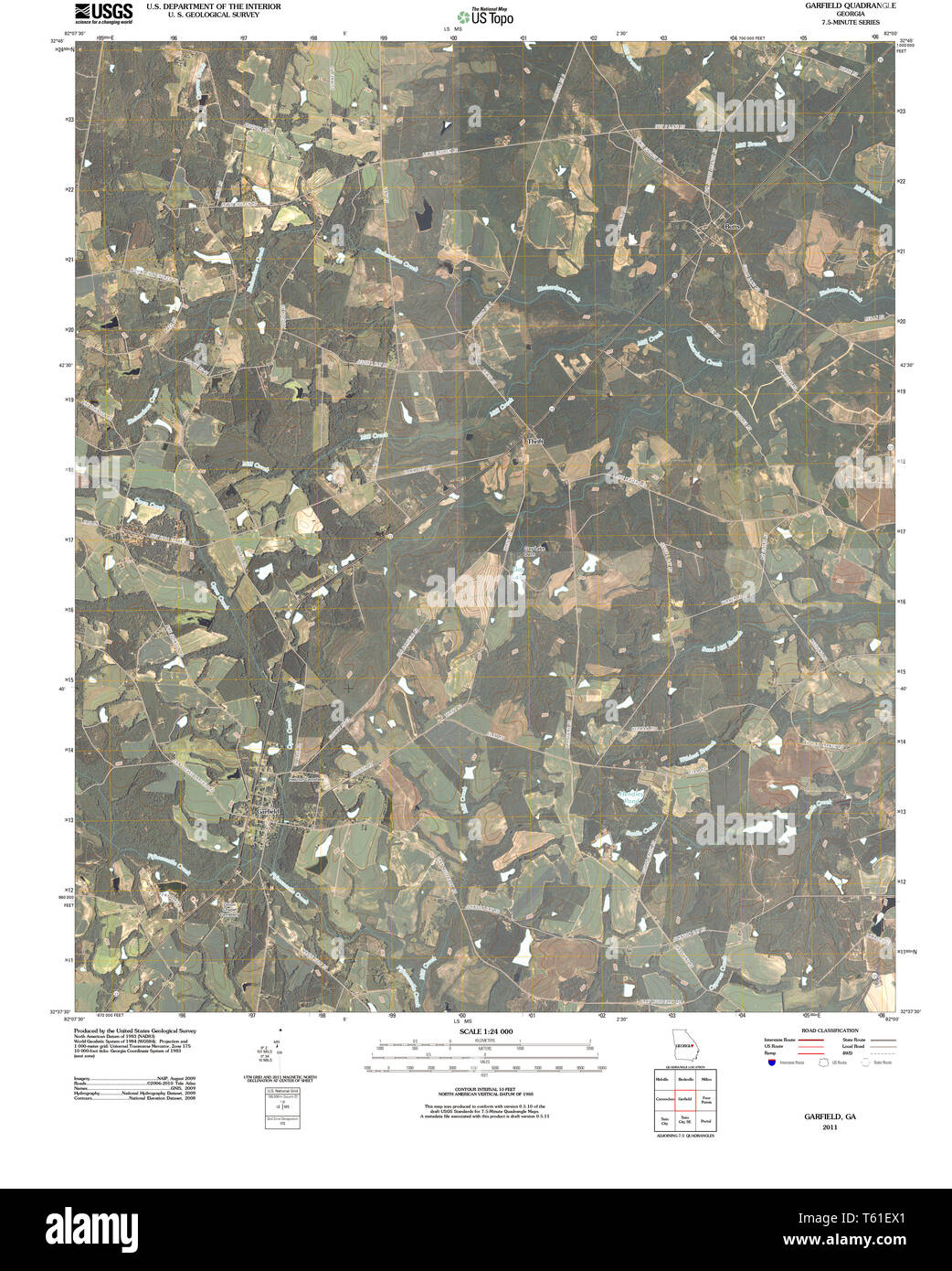 Garfield map hi-res stock photography and images - Alamy