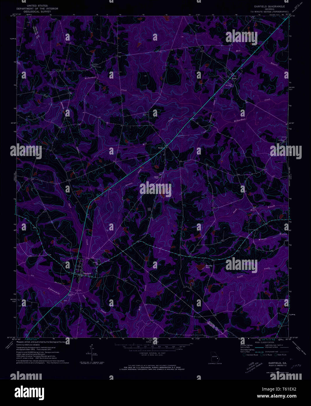 Garfield map hi-res stock photography and images - Alamy